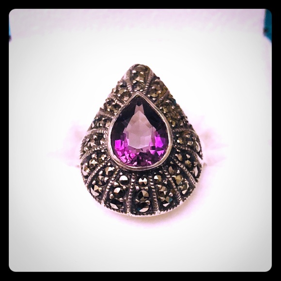 Judith Jack | Jewelry | Vintage Judith Jack Sterling Amethyst Ring ...